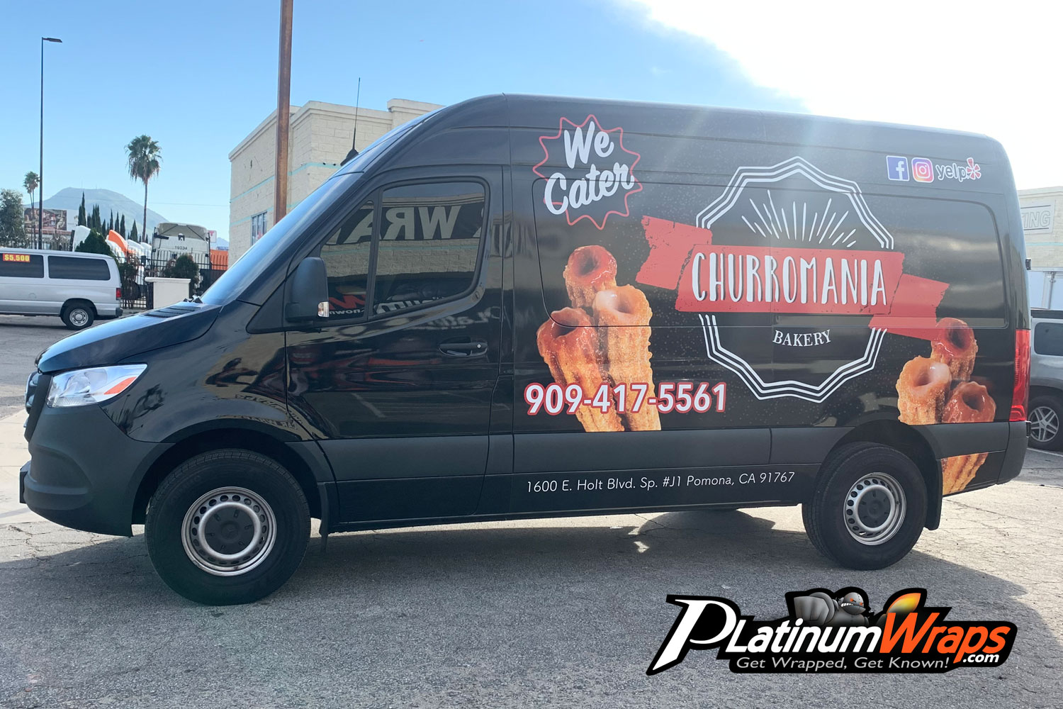 Mercedes Churro dessert Van Wrap - Platinum Wraps San Bernardino