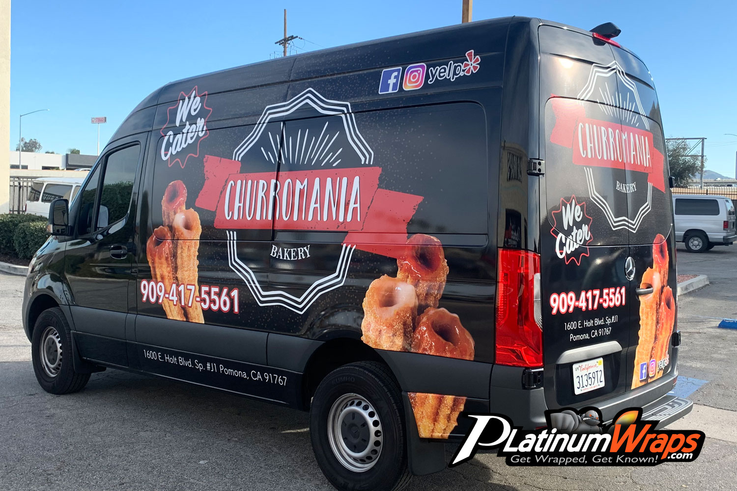 Mercedes Churro dessert Van Wrap - Platinum Wraps San Bernardino