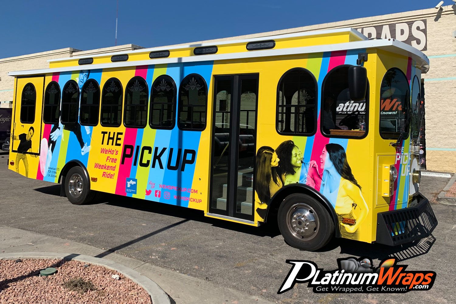 Hollywood Trolley Wrap - Platinum Wraps San Bernardino