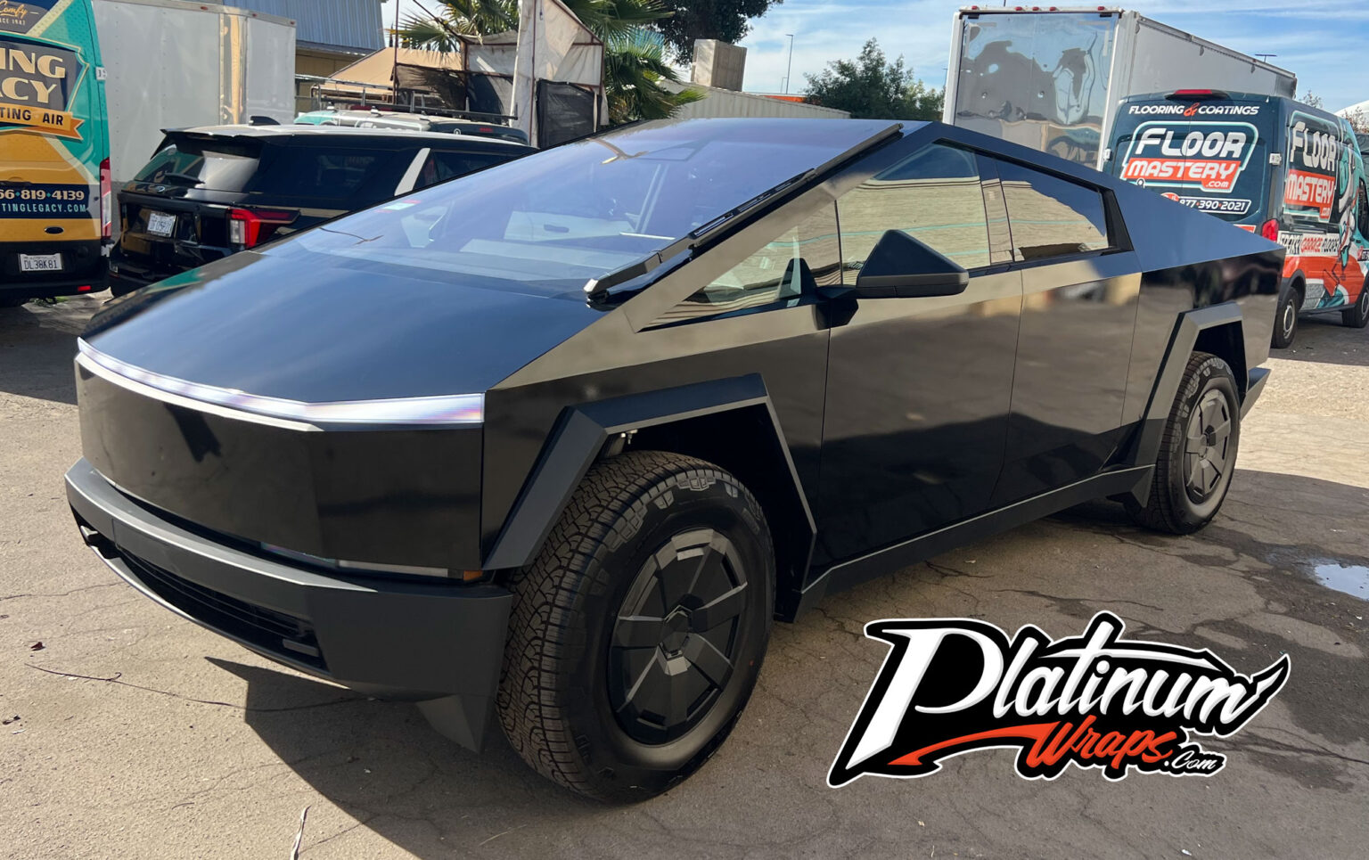 Cybertruck Gloss Black Wrap - Platinum Wraps San Bernardino