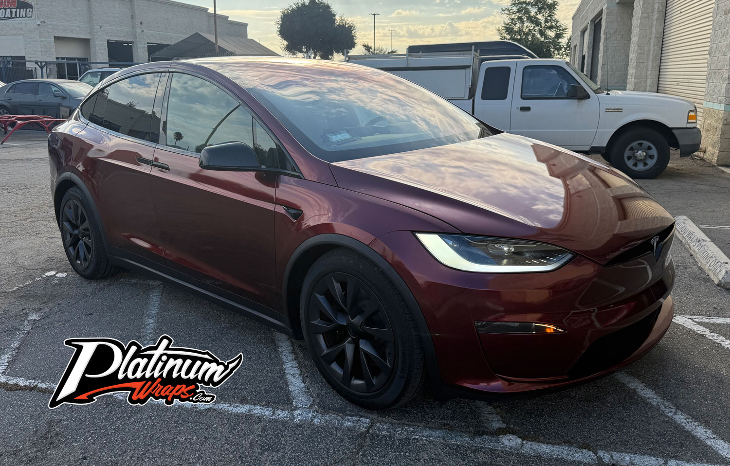 Blue Tesla Color Change Wrap - Platinum Wraps San Bernardino