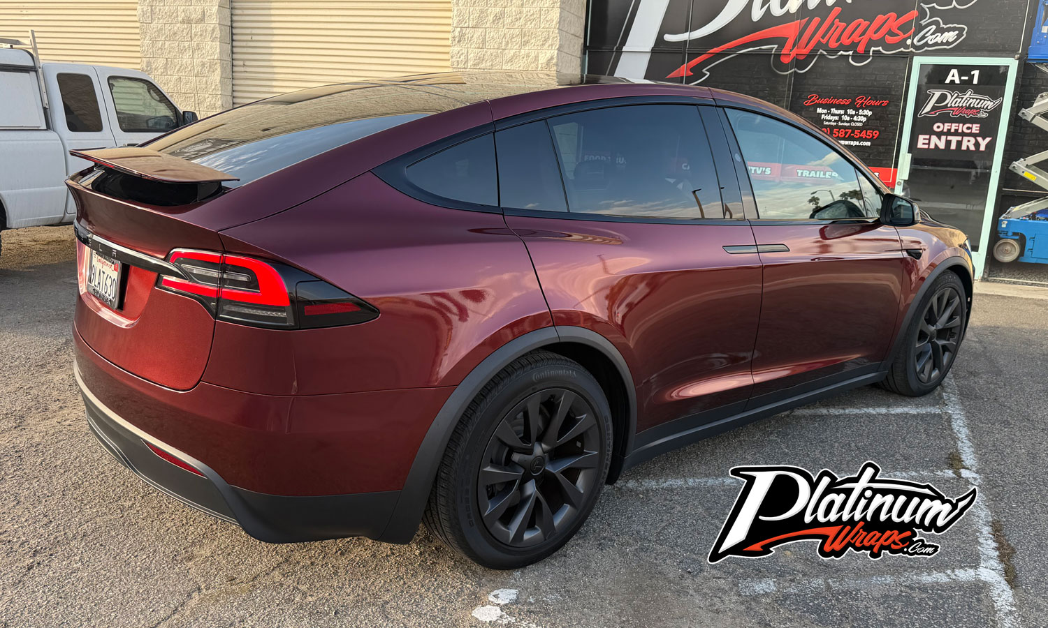 Blue Tesla Color Change Wrap - Platinum Wraps San Bernardino