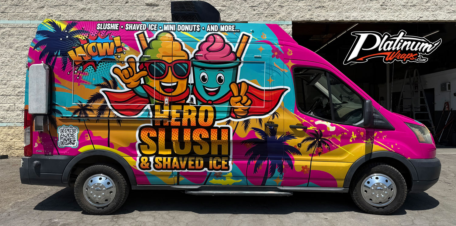 Ford Transit Shaved Ice Wrap - Platinum Wraps San Bernardino